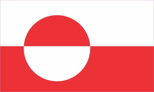 5in x 3in Greenland Country Flag Bumper Sticker Decal Window Stickers ...