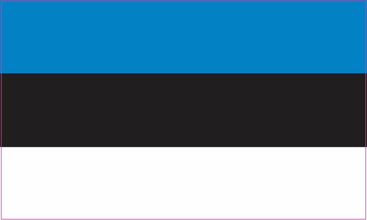 5in x 3in Estonia Flag Magnet Vinyl Vehicle Country Flag Bumper Magnets