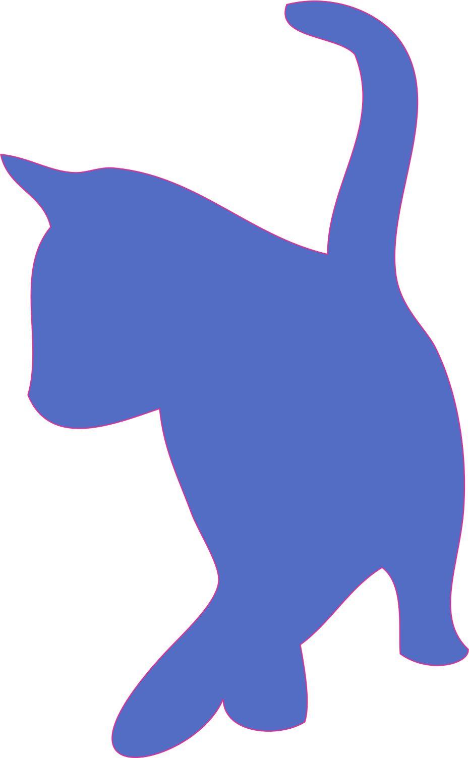 3in x 5in Purple Cat Car Decals Bumper Sticker Stickers Decal Window ...