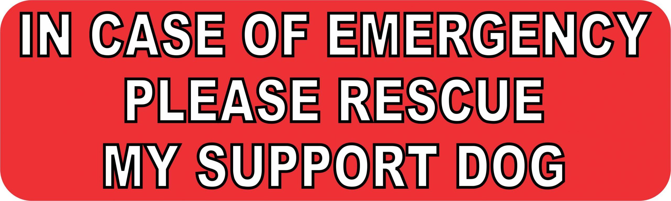 10in x 3in Please Rescue Support Dog Vinyl Bumper Sticker Car Window ...