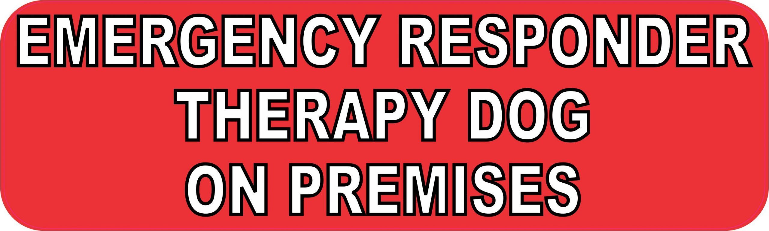 10in x 3in Therapy Dog On Premises Vinyl Truck Bumper Magnet Car Door ...