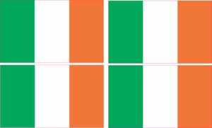 [4x] 2.5inx1.5in Irish Flag Bumper Sticker Vinyl Car Window Decal ...