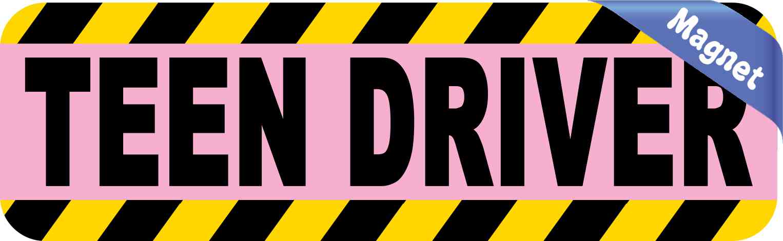 10 x 3 Pink Teen Driver Magnet Car Door Magnetic Truck Sign Magnets Decal