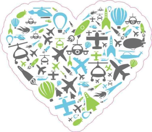 5in x 4.5in Travel Heart Bumper Sticker Car Vinyl Truck Window Decal ...