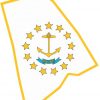 5in x 3.5in Die Cut Rhode island Sticker Vinyl State Car Bumper Stickers
