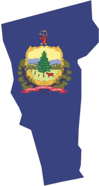 5in x 2.5in Die Cut Vermont Sticker Vinyl State Vehicle Bumper Stickers ...