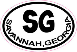 3in x 2in Oval Savannah Georgia Sticker Vinyl City Vehicle Bumper ...