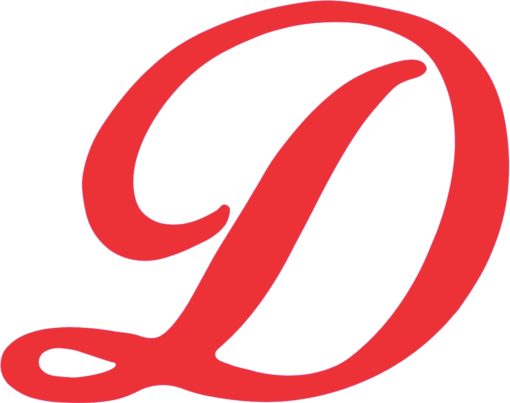 3.75in x 3in Red Cursive D Monogram Sticker Fancy Vinyl Vehicle ...