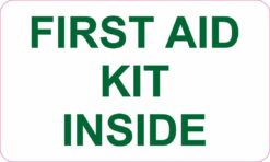 5in x 3in First Aid Kit Inside Sticker Vinyl Medical Emergency Stickers ...