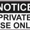 5in x 3.5in Private Use Only Magnet Vinyl Magnetic Signs Privacy Sign