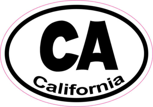 3in x 2in Oval CA California Sticker Vinyl Vehicle Window State ...