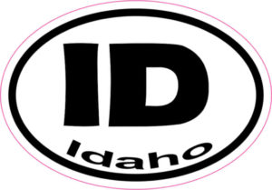 3in x 2in Oval ID Idaho Sticker Vinyl Car Window State Bumper Stickers ...
