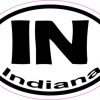 3in x 2in Oval indiana Sticker Vinyl Car Window State Bumper Stickers