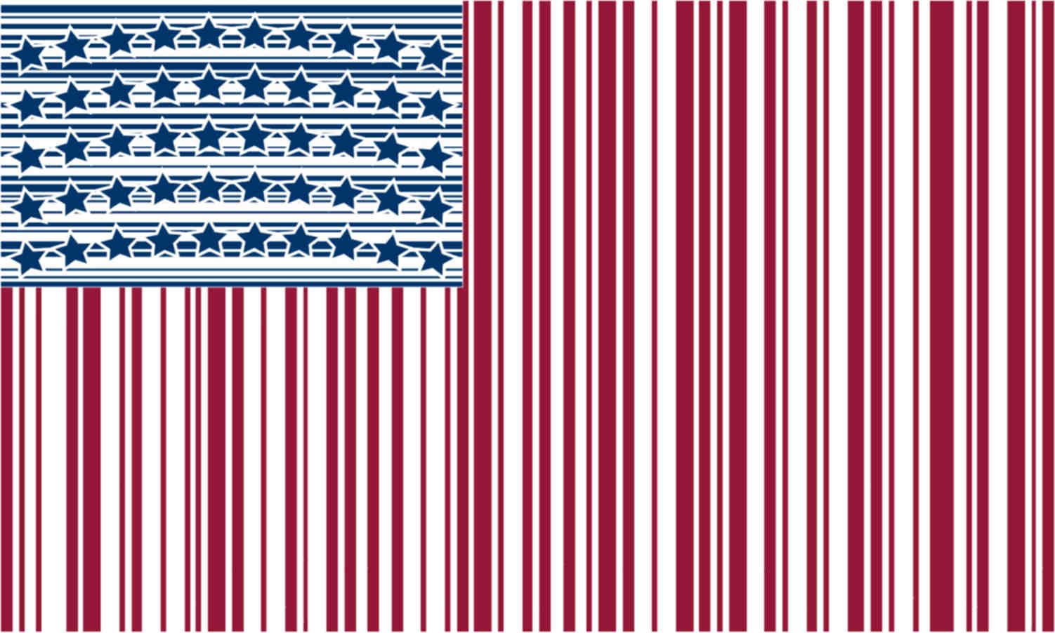 5X3 American Flag Barcode Sticker Car Bumper Stickers Vinyl Truc ...