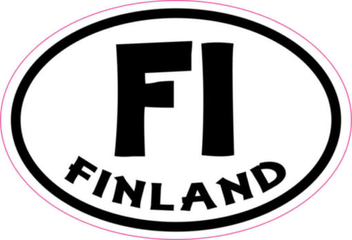 3in x 2in Oval FI Finland Sticker Vinyl Cup Decal Bumper Stickers ...