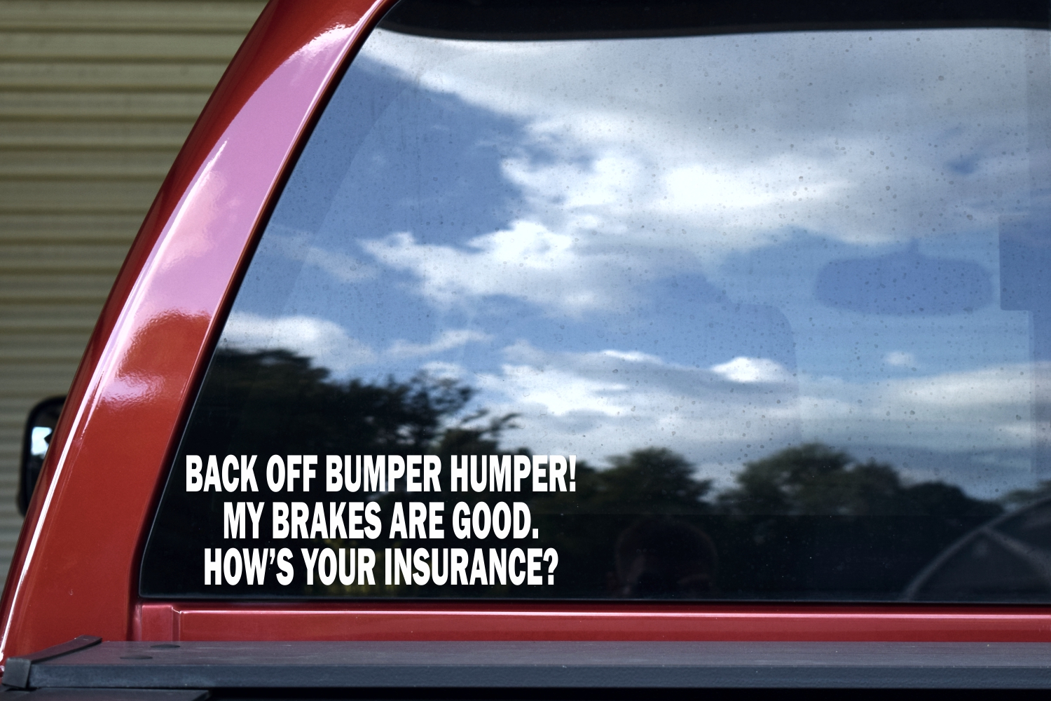 10.5X3.5 Die Cut Back Off Bumper Humper White Window Sticker Car Decal ...