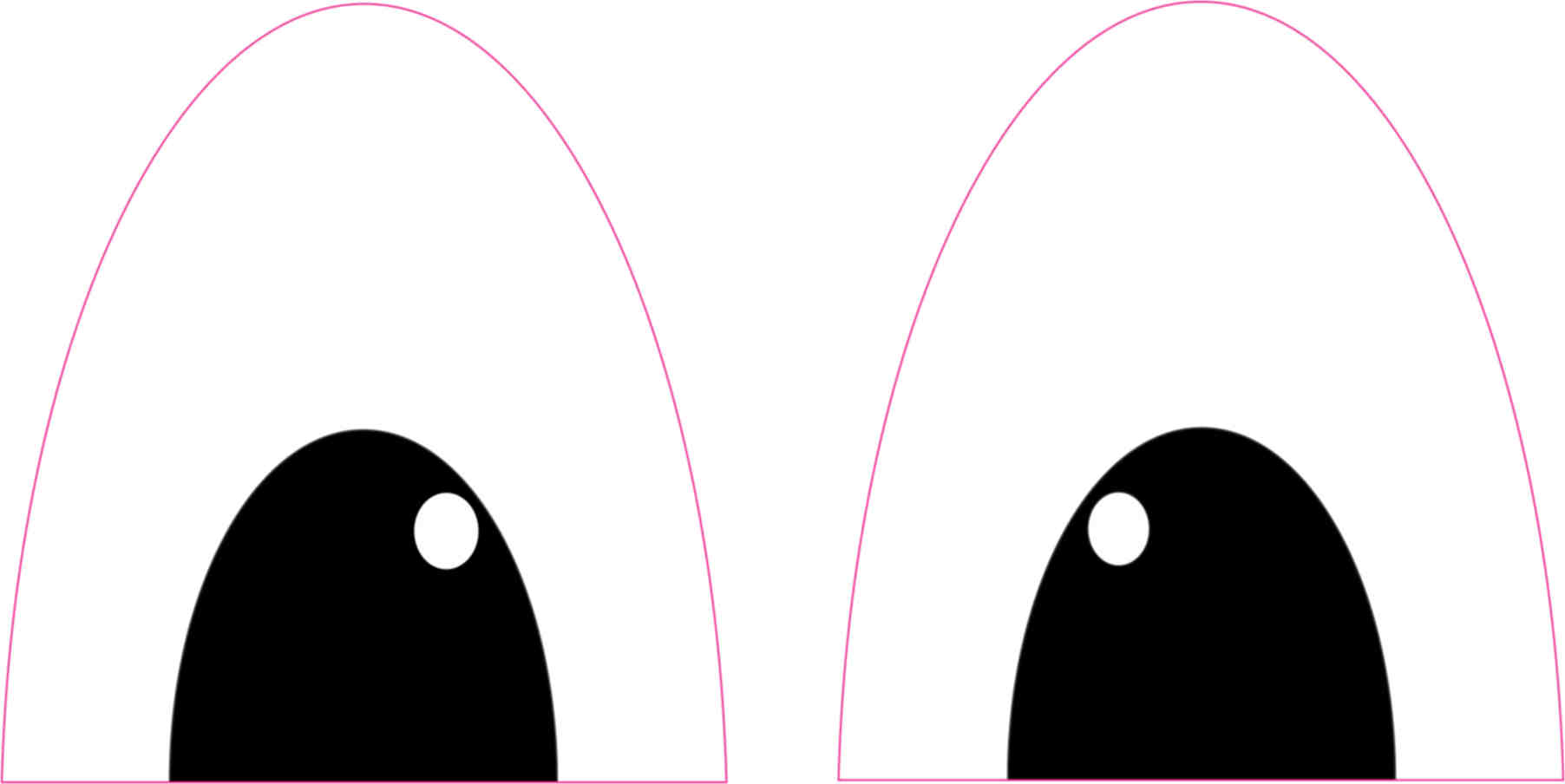 StickerTalk Downward Facing Funny Eyes Stickers, 1 Sheet of 2 Stickers ...