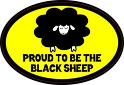 4.5in x 3in Proud Black Sheep Sticker Vinyl Decal Funny Vehicle ...