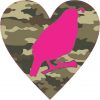 4inx4in Camo Quail Heart Sticker Vinyl Cup Decal Vehicle Hunting Stickers