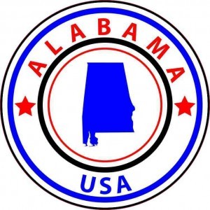 5inx5in Circle Alabama State Sticker Vinyl Hobby Bumper Sticker Sign ...