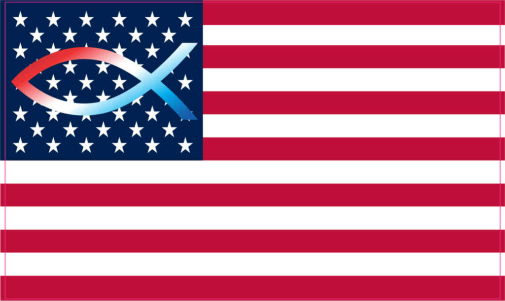 5inX3in Christian Fish American Flag Sticker Vinyl Vehicle Decal ...