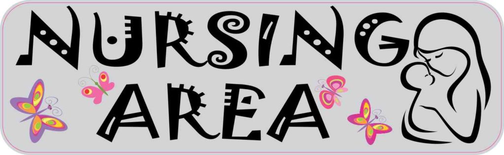 10in x 3in Gray Nursing Area Magnet Nursery Mothers Sign Vinyl Magnets ...