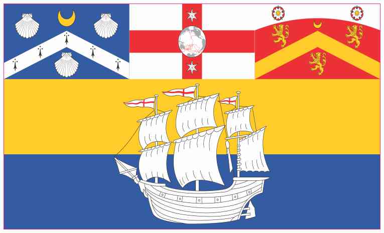 5in x 3in Sydney Australia Flag Sticker Bumper Stickers Car Window Decals