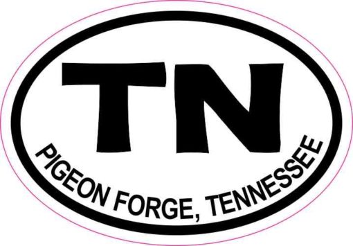 3in x 2in Oval TN Pigeon Forge Tennessee Sticker Vinyl Car Decal ...