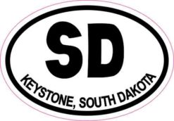 3inx2in Oval SD Keystone South Dakota Sticker Travel Decal Hobby ...