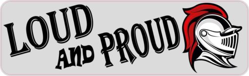 10in x 3in Red Loud and Proud Knight Magnet School Mascot Bumper