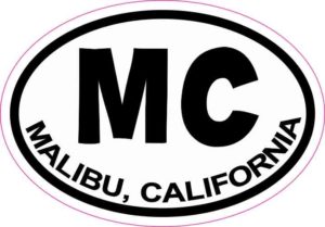 3 x 2 Oval MC Malibu California Sticker Vinyl Travel Decal Hobby ...