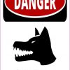 3in x 5in Danger Guard Dogs Sticker Vinyl Animal Sign Decal Dog ...