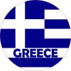 4x4 Round Labeled Greece Flag Sticker Vinyl Vehicle Decal Travel Stickers