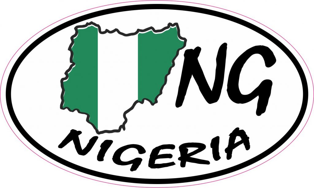 5in x 3in Oval NG Nigeria Sticker Vinyl Car Truck Bumper Decal Cup ...