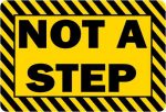3in x 2in Not a Step Magnet Vinyl Magnetic Caution Sign – StickerTalk®