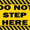 3inx2in Do Not Step Here Sticker Vinyl Caution Sign Decal Safety Stickers