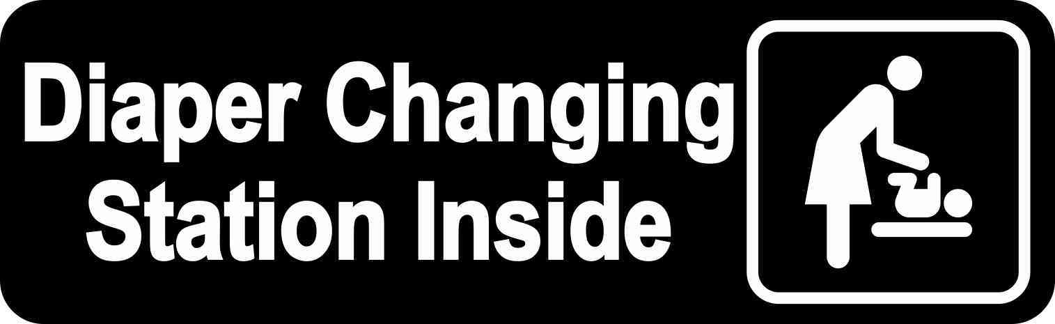 10in x 3in Diaper Changing Station Inside Sticker Door Sign Deca ...