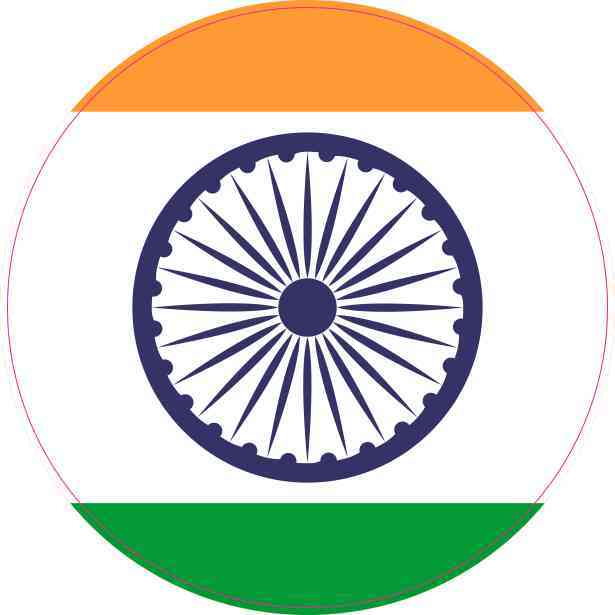 4in x 4in India Flag Sticker Vinyl Luggage Decal Vehicle Bumper ...