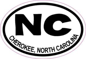 3inx2in Oval NC Cherokee North Carolina Sticker Vinyl Travel Lug ...