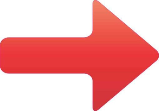 5in x 3.5in Red Fade Arrow Sticker