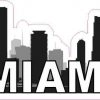 10in x 2.5in Miami Skyline Sticker Vinyl Car Window Decal Bumper Stickers