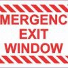 3.5in x 2in Emergency Exit Window Magnet Magnetic Business Safety Sign