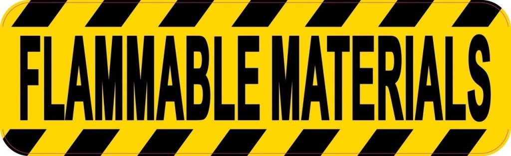10in x 3in Flammable Materials Magnet – StickerTalk®