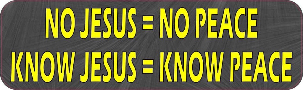10in x 3in Know Jesus Know Peace Magnet – StickerTalk®