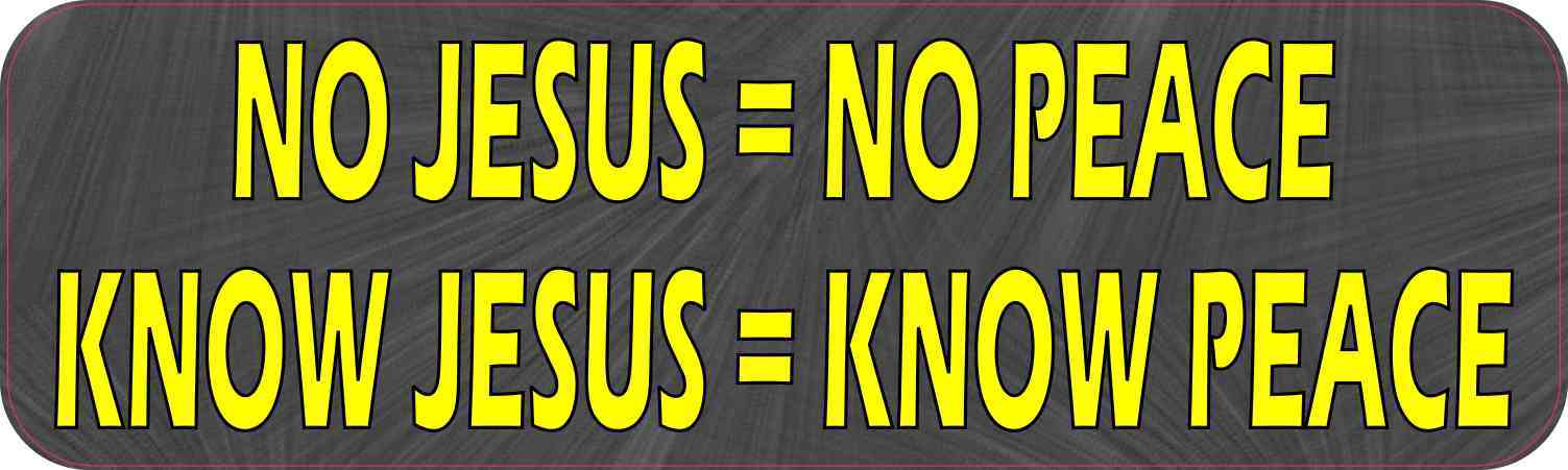 10in x 3in Know Jesus Know Peace Magnet – StickerTalk®