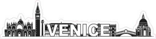 10in x 2.5in Venice Skyline Sticker – StickerTalk®
