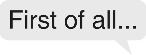 10in x 3.75in First of All… Sticker – StickerTalk®