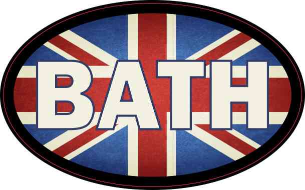 4in x 2.5in Oval UK Flag Bath Sticker