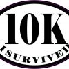 4.25in x 3in Oval I Survived 10K Sticker