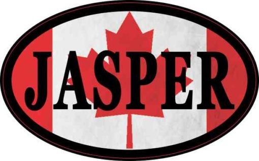 4in x 2.5in Oval Canadian Flag Jasper Sticker – StickerTalk®